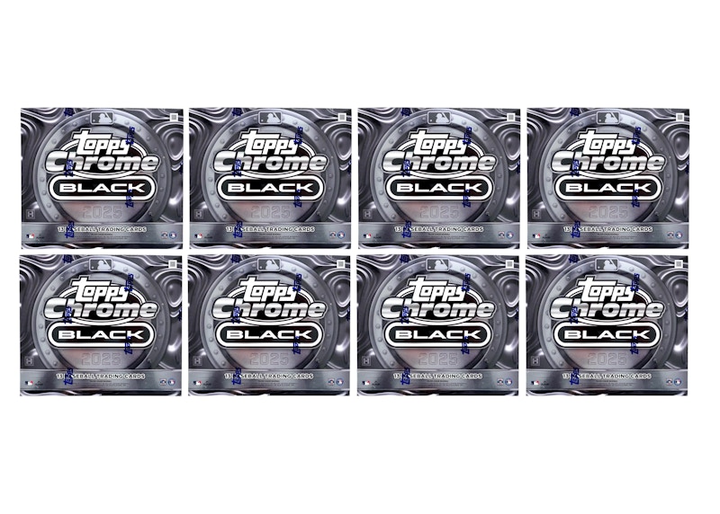 2025 Topps Chrome Black Baseball Hobby Box 8x Lot - 2025 - MX