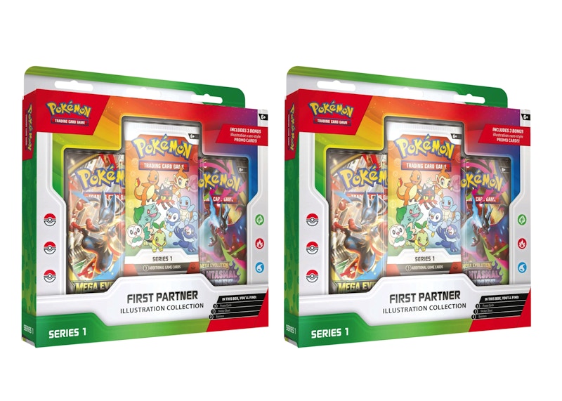 2026 Pokémon First Partner Illustration Collection Series 1 Box 2x Lot ...