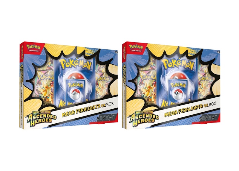 2026 Pokemon Mega Evolution Ascended Heroes Mega Feraligatr ex Box 2x ...