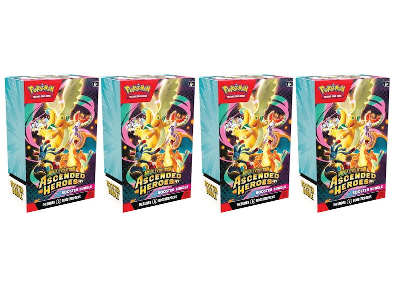 2026 Pokémon Mega Evolution Ascended Heroes Booster Bundle 4x Lot ...