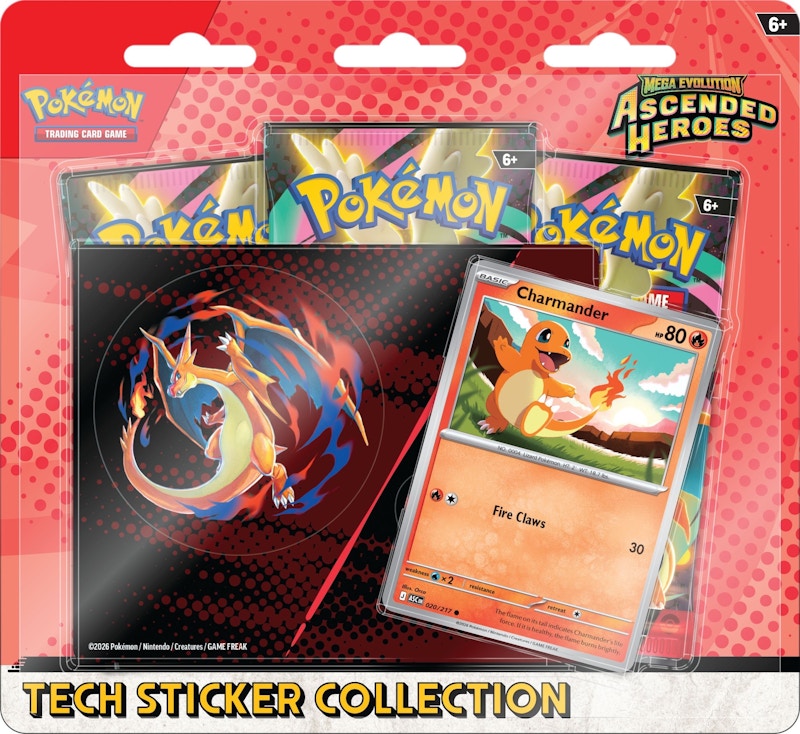2026 Pokémon Mega Evolution Ascended Heroes Charmander Tech Sticker ...