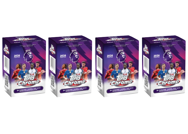 2026 Topps Chrome Premier League Value Box 4x Lot - 2026 - US