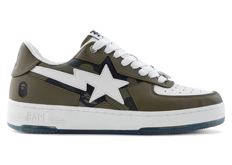 A Bathing Ape Bape Sta Icon #2 Olive Drab Camo Men's - 1L80-191-306 ...