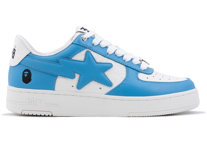 A Bathing Ape Bape Sta Low #3 White Blue Cloud Camo Men's - 1L30-191 ...