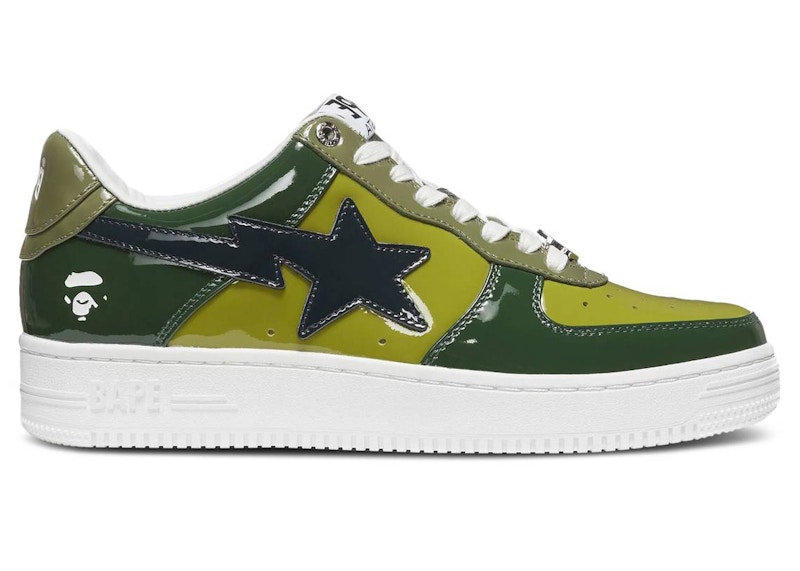A Bathing Ape Bape Sta Low Olive Color Combo Men's - 1H20191046-GRN - US