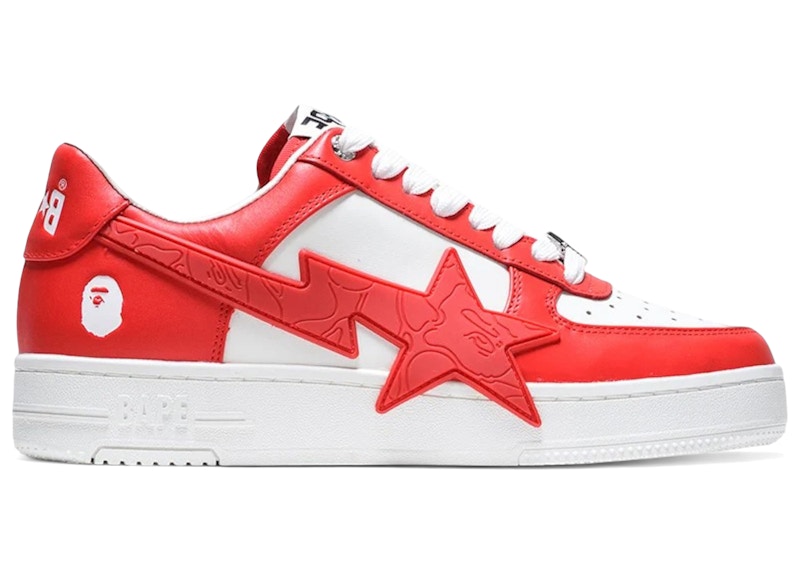 A Bathing Ape Bape Sta OS #2 M2 Rojo Blanco Hombre - 1L80-191-307/1L80 ...