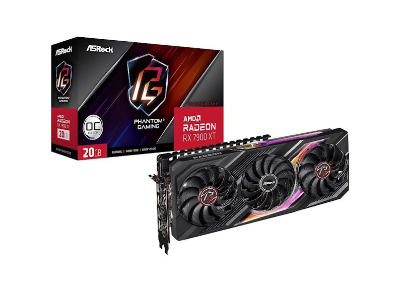 AMD ASRock Phantom Gaming Radeon RX 7900 XT 20GB Graphics Card RX7900XT ...