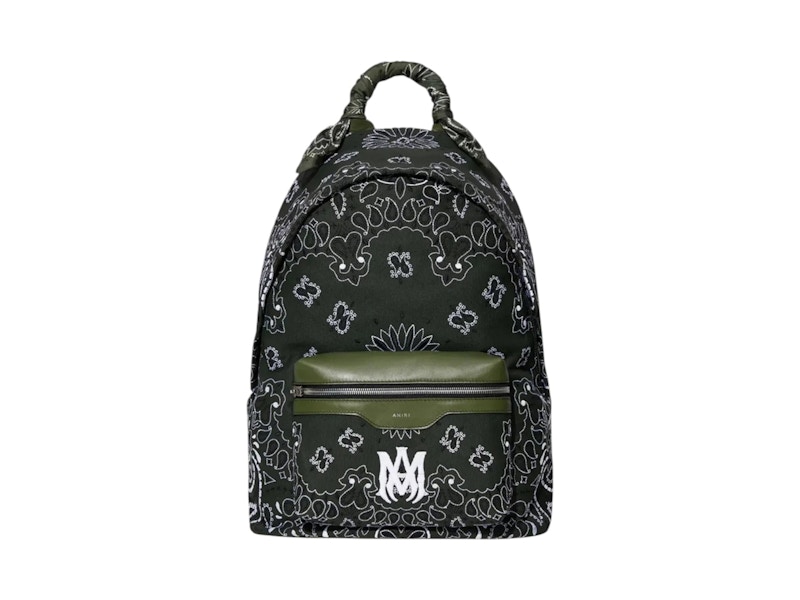 AMIRI Bandana Backpack Olive Green Men's - US