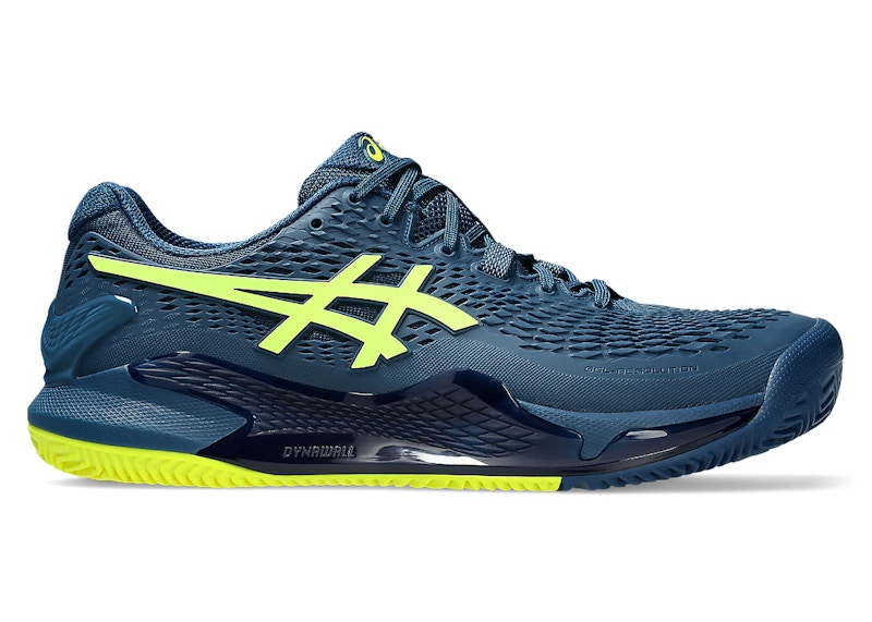 ASICS Gel-Resolution 9 Clay Mako Blue Safety Yellow Men's - 1041A375 ...