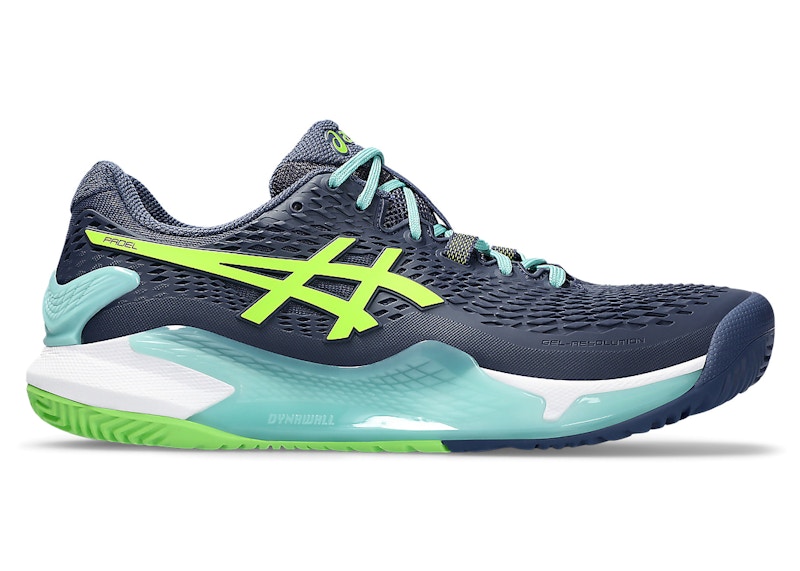 ASICS Gel-Resolution 9 Padel Thunder Blue Electric Lime Men's ...