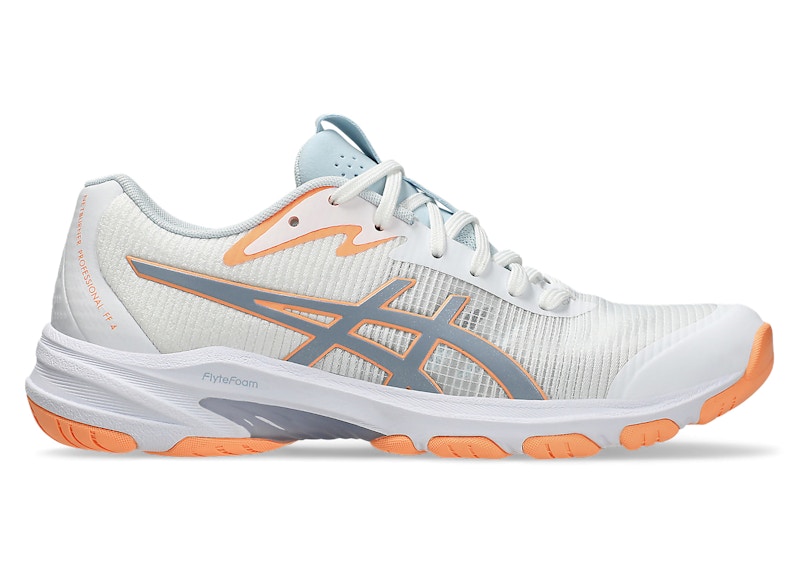 ASICS Netburner Professional FF 4 White Grey Blue (Women's) - 1072A097 ...