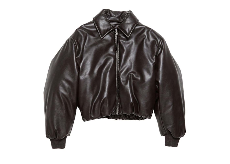 Acne Studios Coated Bomber Jacket ADM Dark Brown - FW24 - GB