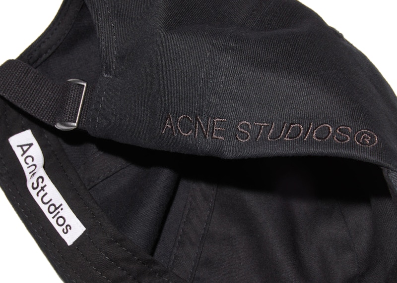Acne Studios Cotton Baseball Cap Black - SS22 - US