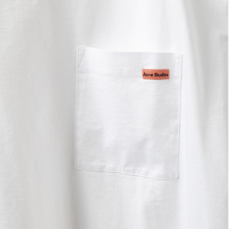 Acne Studios Pocket Logo T-Shirt Optic White Men's - US