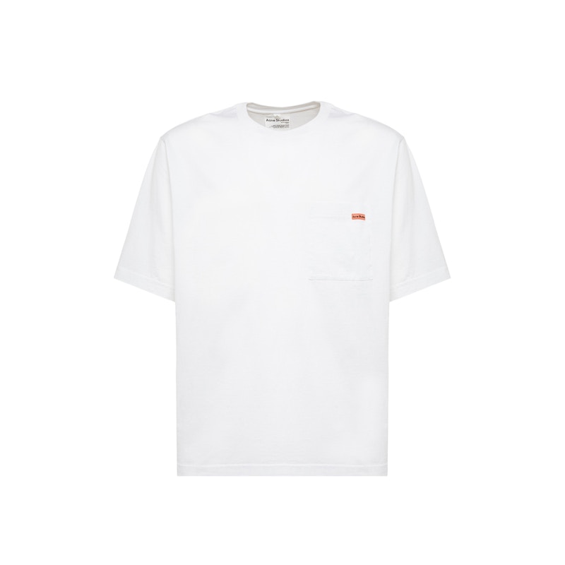 Acne Studios Pocket Logo T-Shirt Optic White Men's - US