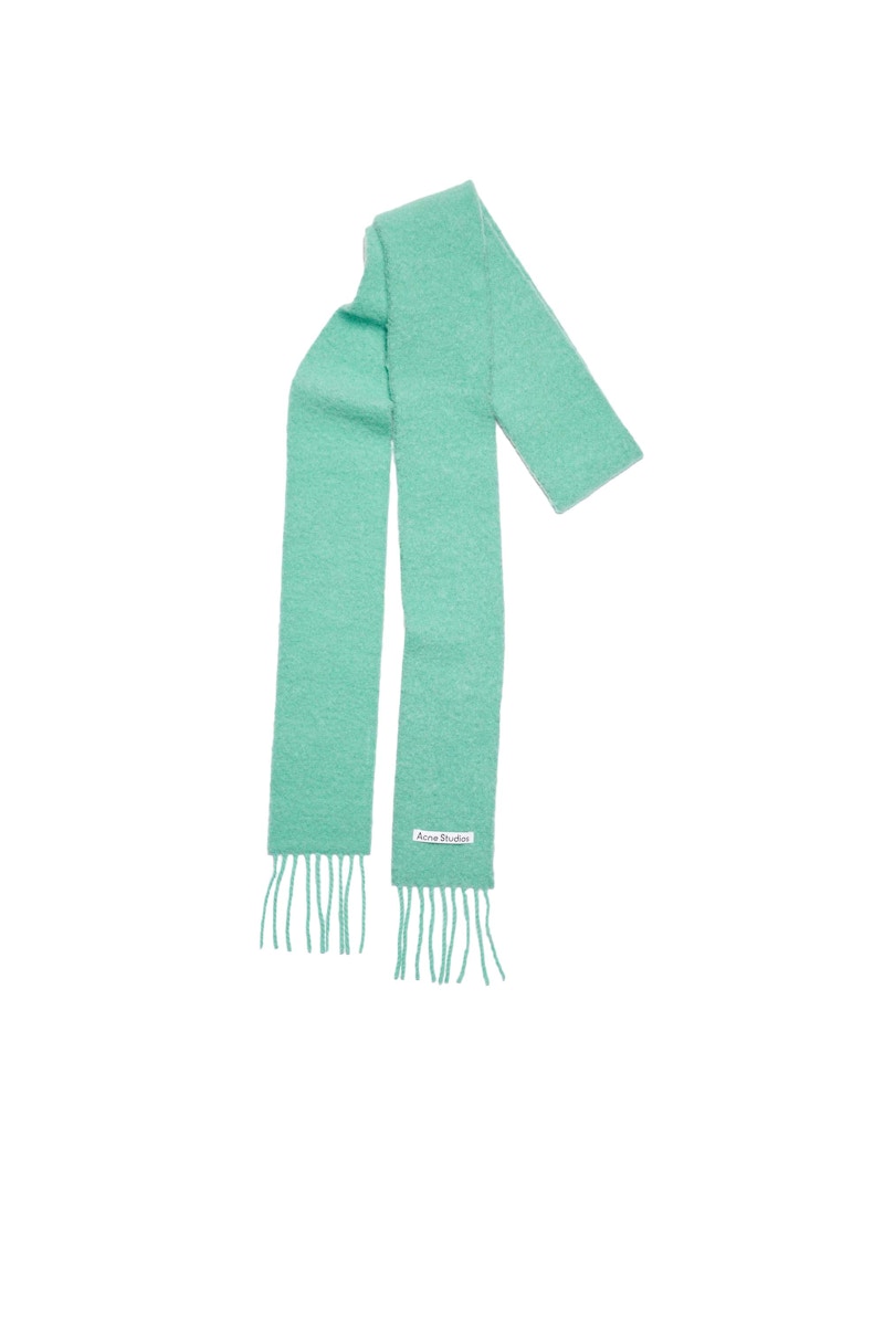 Acne Studios Wool-Alpaca Fringe Scarf Jade Green in Alpaca/Wool/Nylon - US
