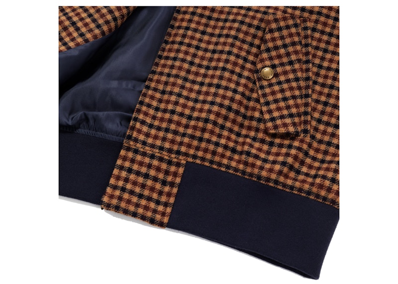 Aime Leon Dore Wool Harrington Jacket Brown Gingham Men's - FW21 - US