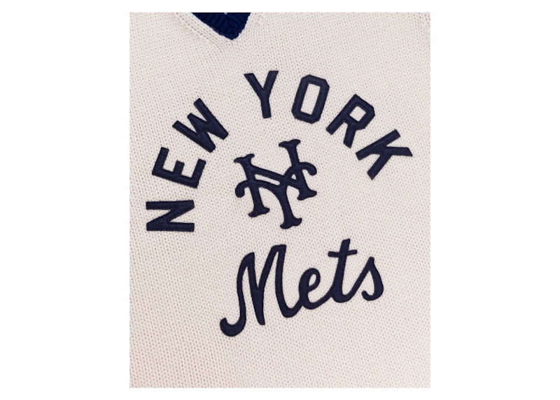 Aime Leon Dore x New York Mets Short-Sleeve Knit Sweater Cream - FW23 - US