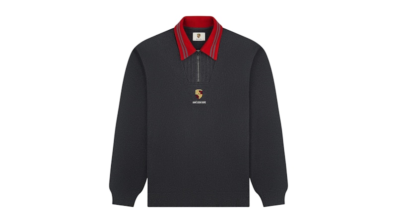 Aime Leon Dore x Porsche Jacquard Collar Quarter Zip Pullover Grey Men ...