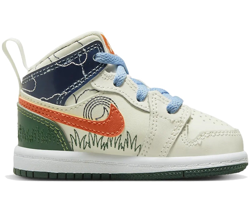 Jordan 1 Mid SE Stitch (TD) Toddler - DX2463-100 - US