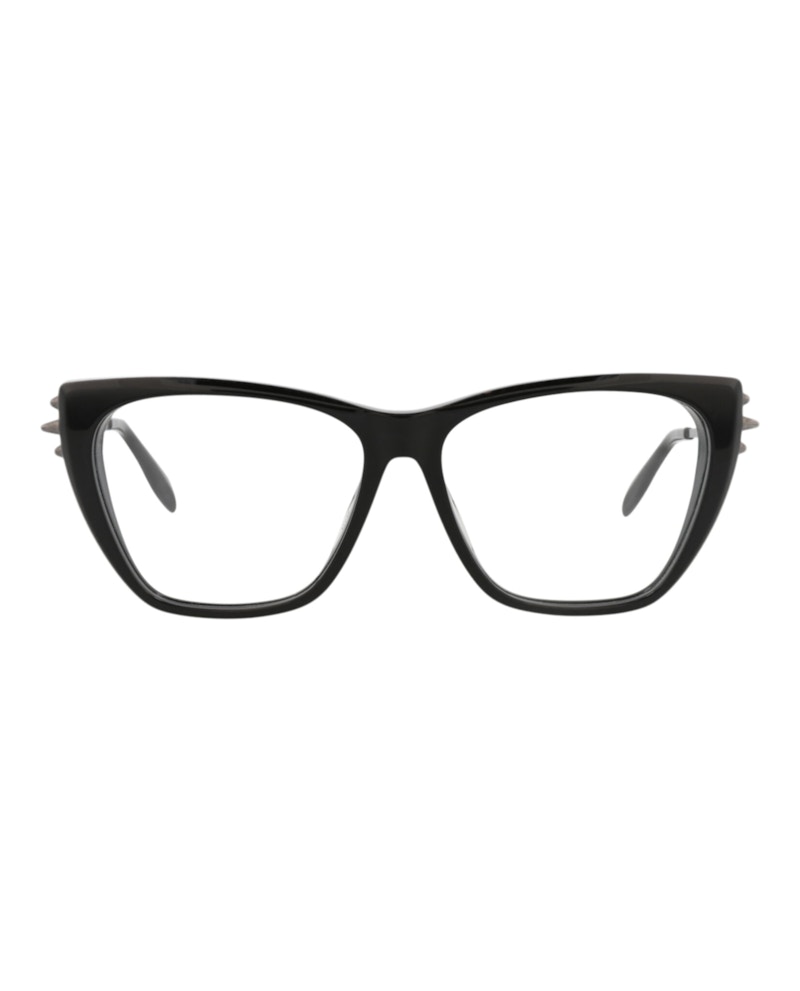 Alexander McQueen Cat Eye-Frame Acetate Optical Frames Black Ruthenium ...