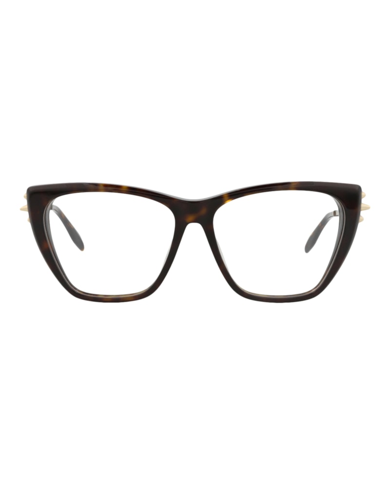 Alexander McQueen Cat Eye-Frame Acetate Optical Frames Havana Gold ...