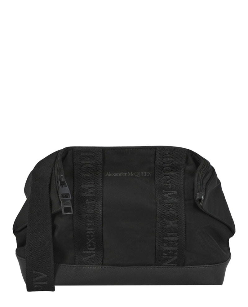 Alexander McQueen Skull Print Shoulder Bag Black in Polyester - US