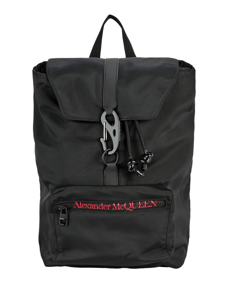 Alexander McQueen Urban Logo Detail Backpack Black in Polyamide - US