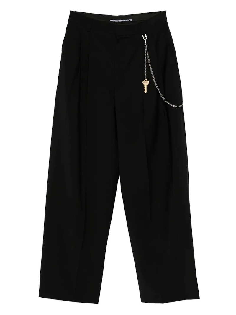 Alexander Wang Chain Mid-Rise Trousers Black - FW25 - US