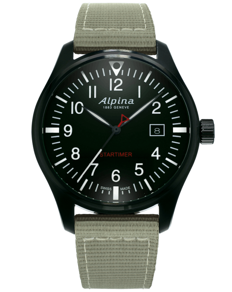 Alpina Startimer Pilot AL-240B4FBS6 42mm in Stainless Steel - ES