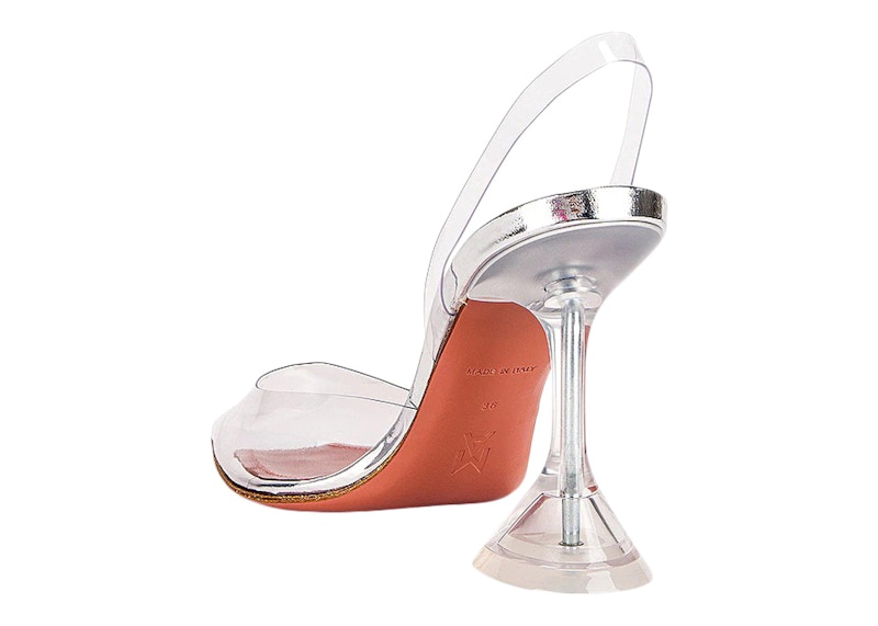 Amina Muaddi Holli 95mm Glass PVC Sling Transparent - Sneakers - US