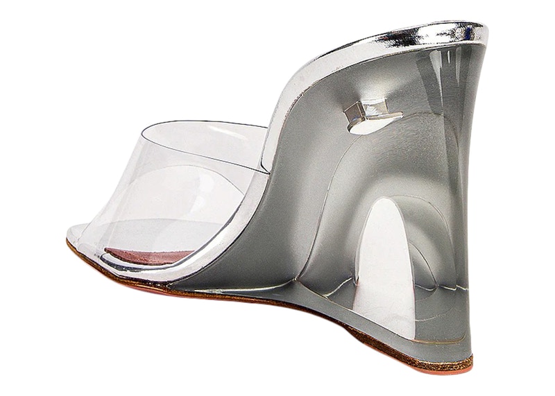 Amina Muaddi Lupita 95mm Glass PVC Wedge Transparent - Sneakers - US