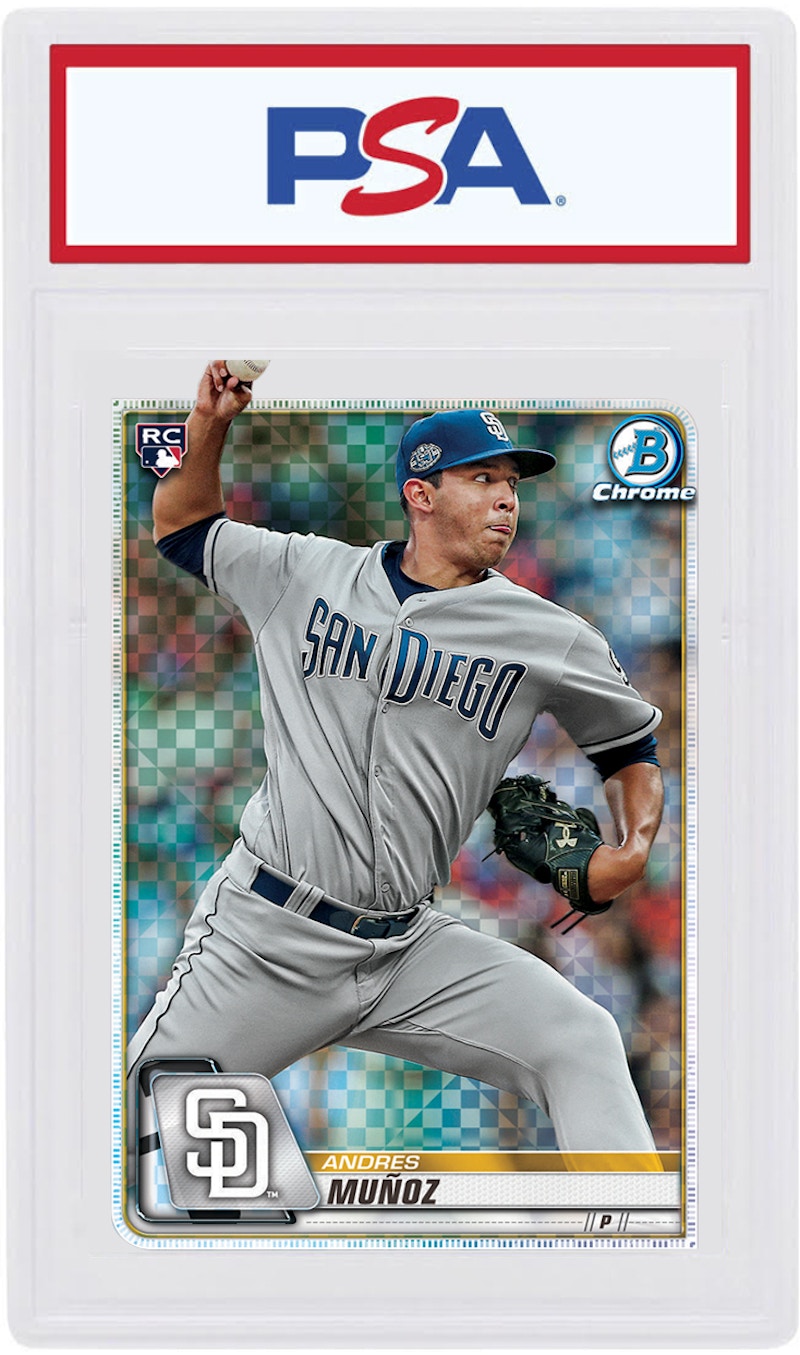 Andres Mu–oz 2020 Bowman Chrome X Rookie Green X-Fractor /31 #7 (PSA or ...