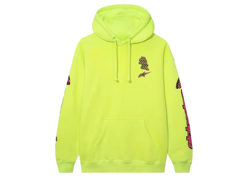 Anti Social Social Club Alpine Stars Track Hoodie Neon Yellow Men's ...