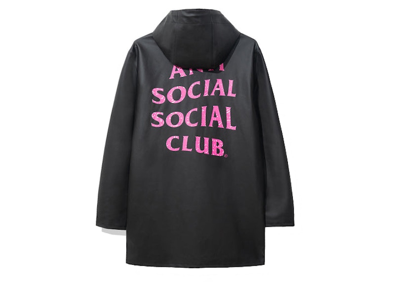 Anti Social Social Club Assc X Stutterheim Raincoat Black Men's - FW22 - US