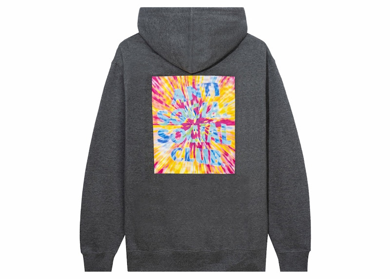 Anti Social Social Club What A Trip No Vacation Hoodie Gunmetal Heather ...