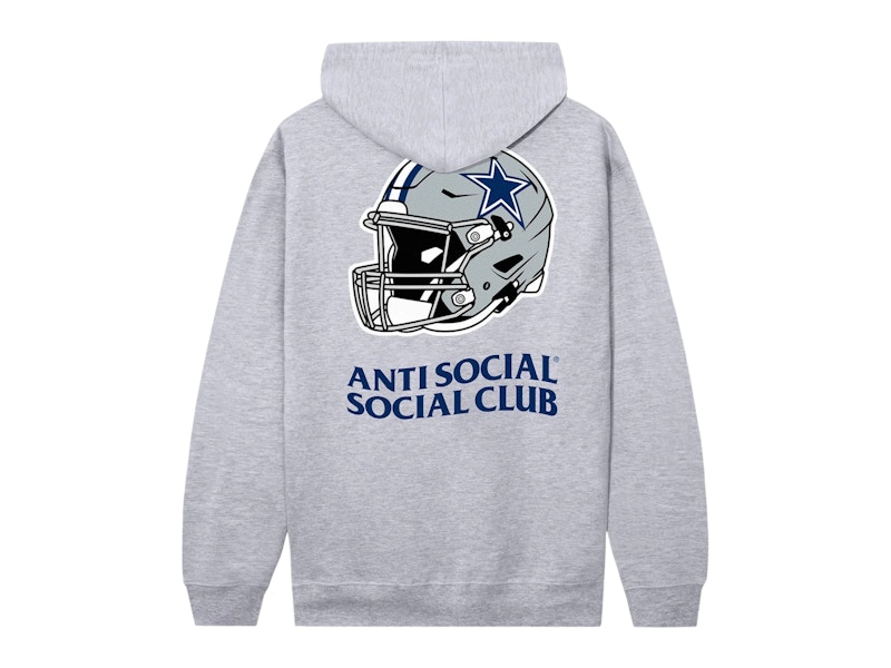 Anti Social Social Club x Dallas Cowboys Impact Hoodie Grey Men's ...