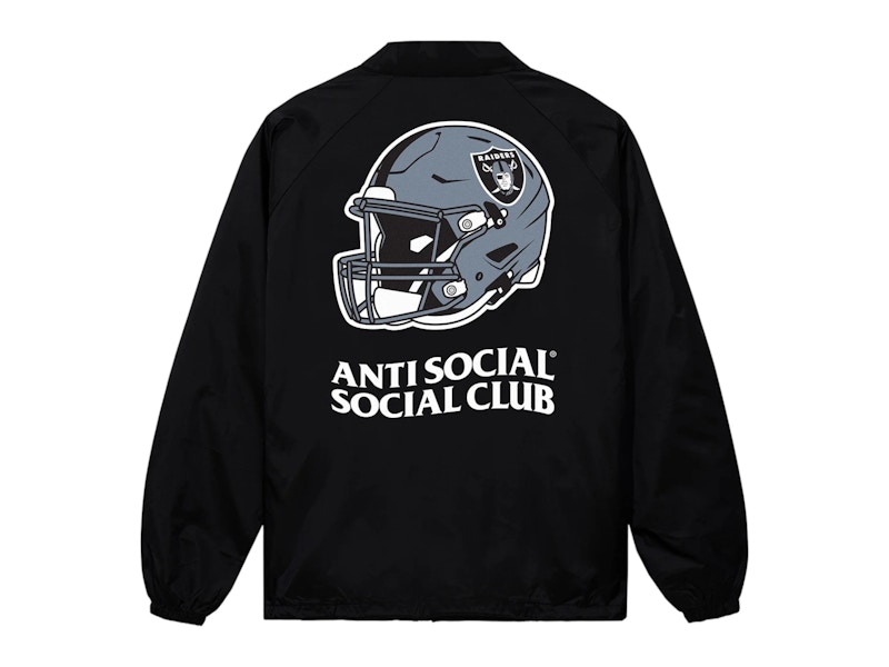 Anti Social Social Club x Las Vegas Raiders Impact Coach Jacket Black ...
