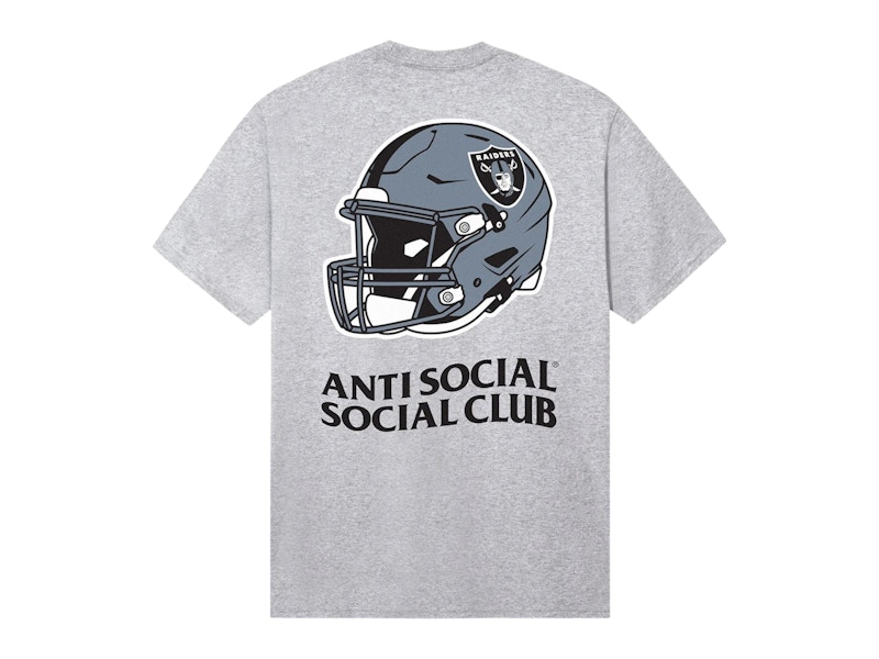 Anti Social Social Club x Las Vegas Raiders Impact Tee Grey Men's ...