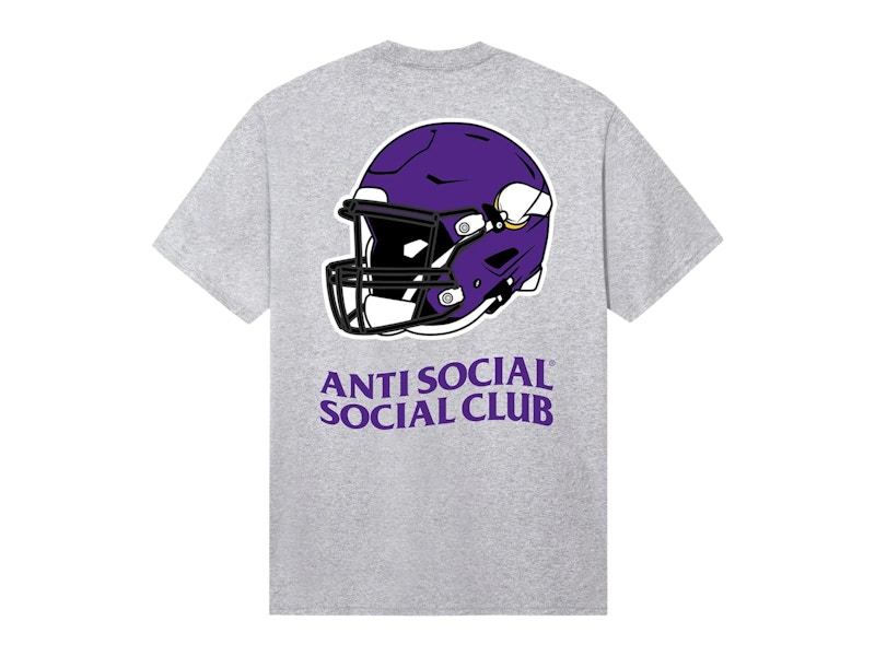 Anti Social Social Club x Minnesota Vikings Impact Tee Grey Men's ...