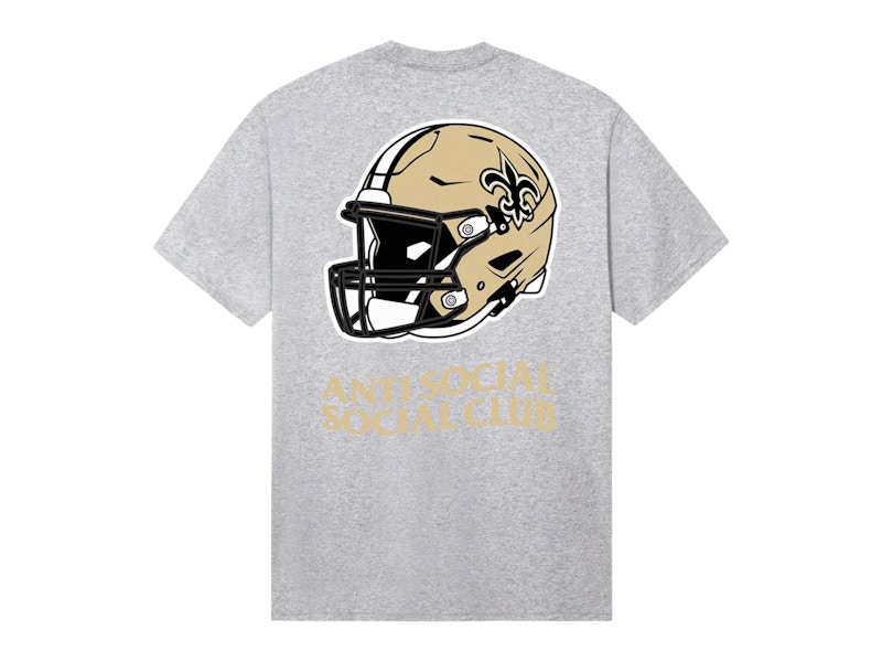 Anti Social Social Club x New Orleans Saints Impact Tee Grey Men's ...