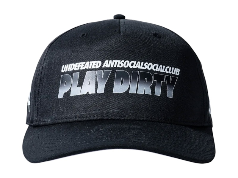 Anti Social Social Club x Undefeated Play Social Cap Black Men's - FW24 ...