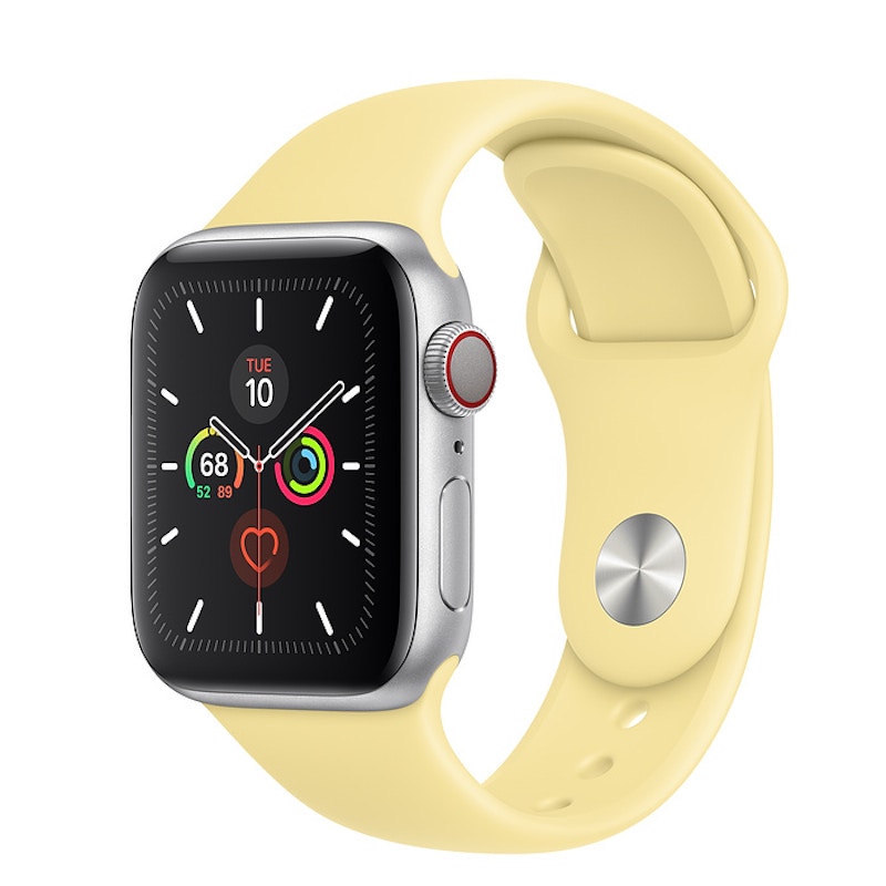 Apple Watch Series 5 GPS + Cellular 40mm Silver Aluminum with Lemon ...
