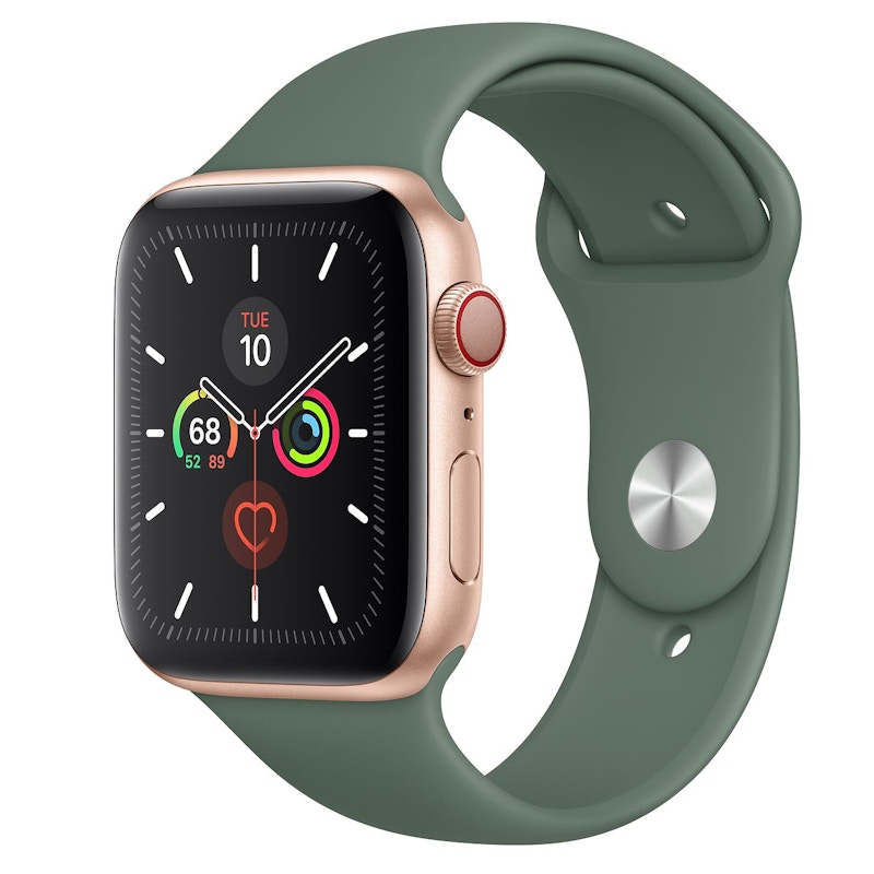 Apple Watch Series 5 GPS + Cellular 44mm Gold Aluminum with Pine Green ...