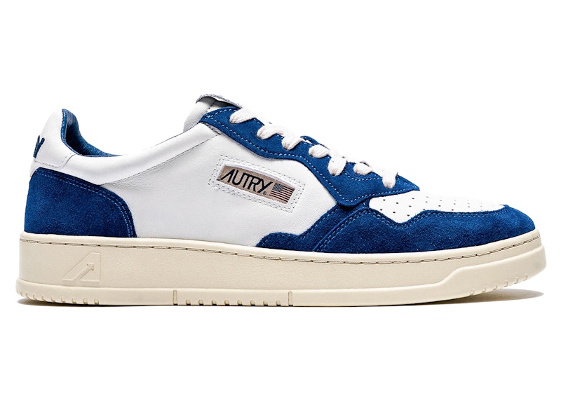 Autry Open Leather Low White Academy Blue Men's - AOLM-CE16 - GB