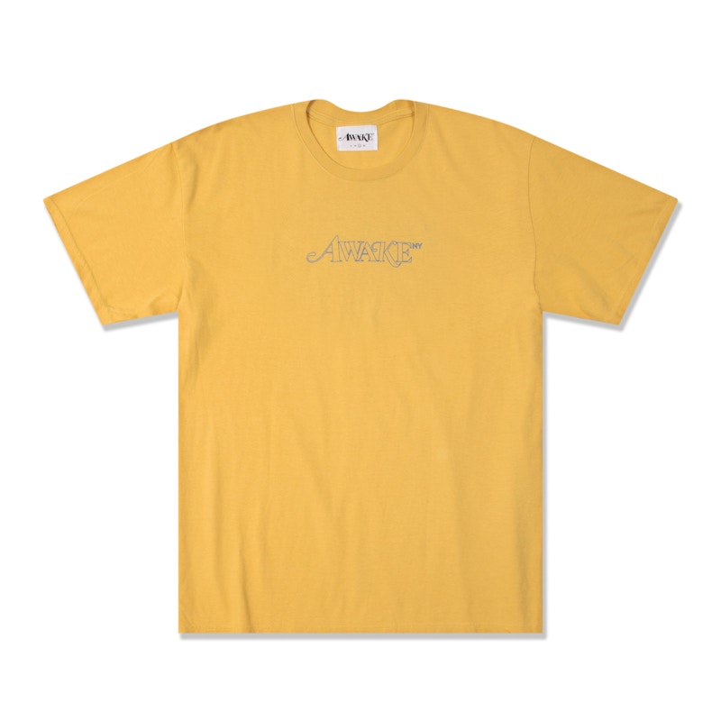 Awake Classic Outline Logo T-shirt Mustard - FW20 Men's - US