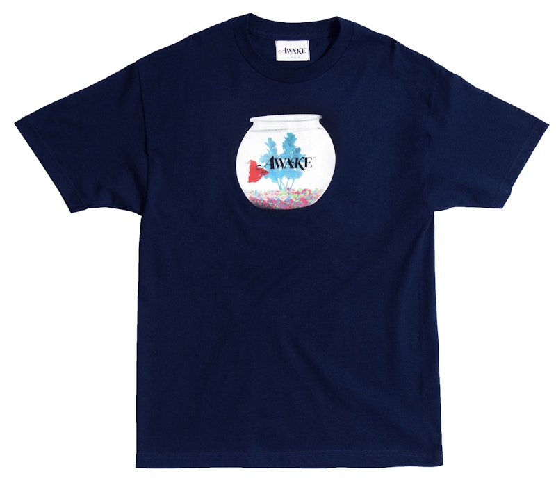 Awake Fish Bowl Tee Navy Men's - US