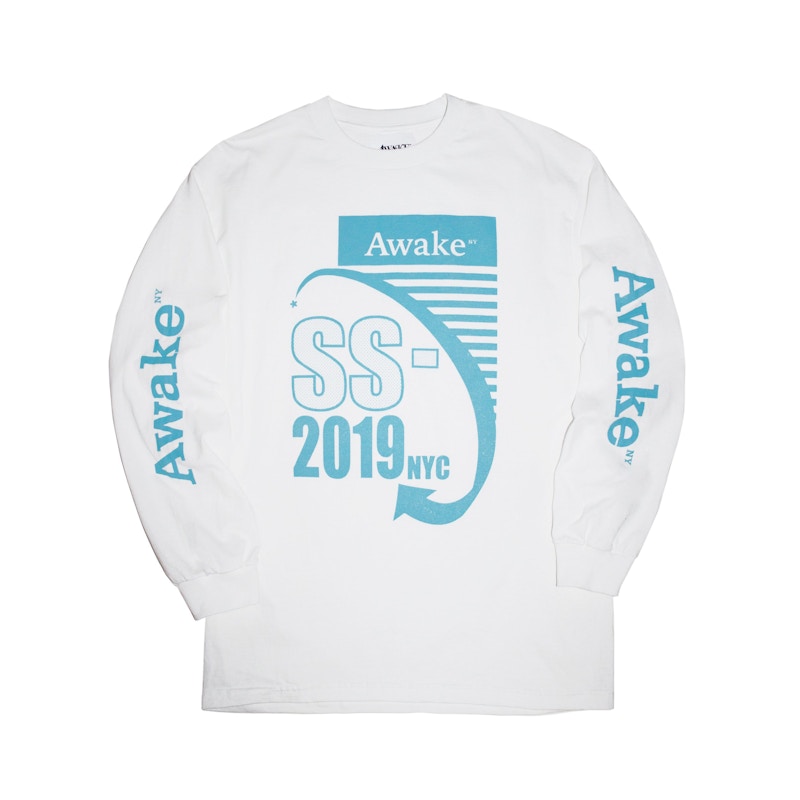 Awake Turntable Longsleeve Tee White Men's - SS19 - US