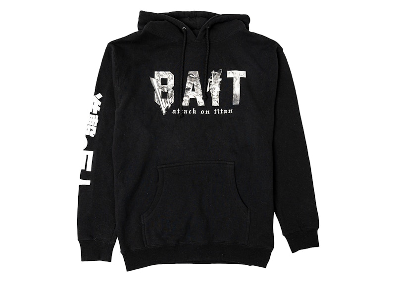 BAIT x Attack On Titan Bait Logo Hoodie Black Men's - SS24 - US