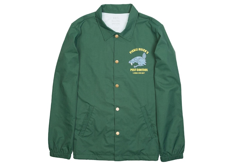 BAIT x Rick And Morty Pickle Rick Coaches Jacket Green/Forest Men's ...